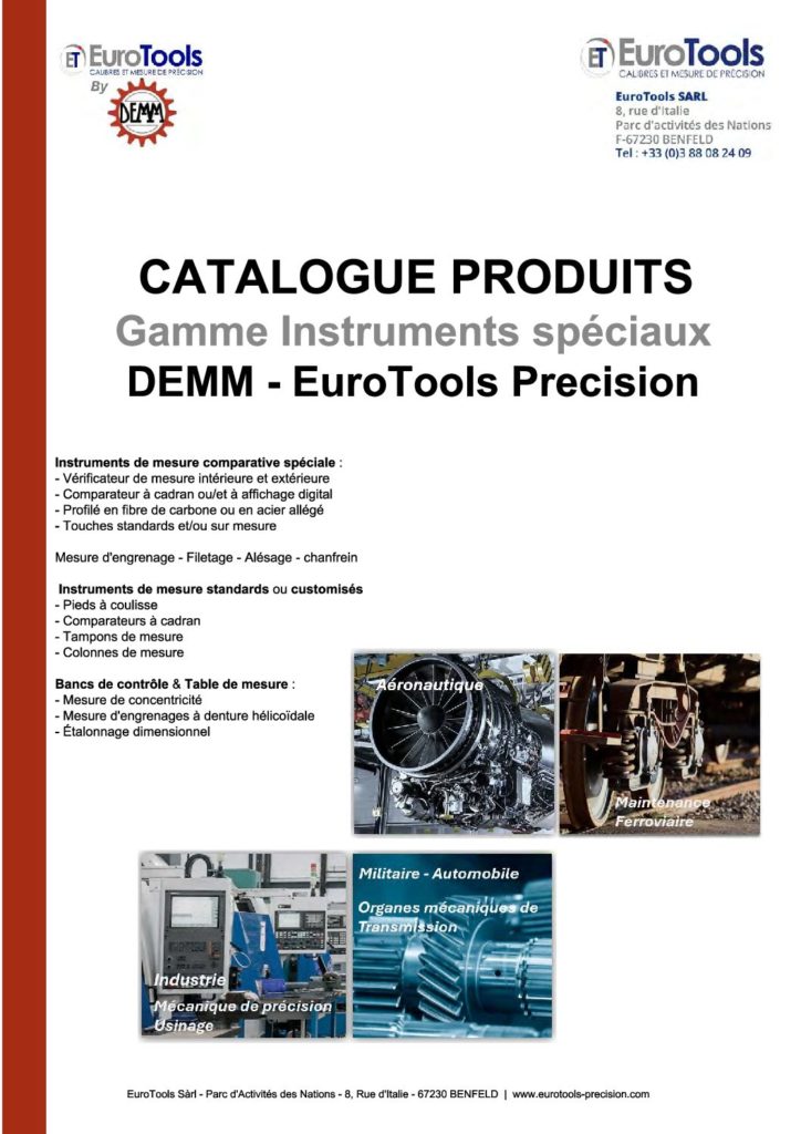 Instruments de mesure spéciaux DEMM & SCALA - EuroTools | Calibres et ...